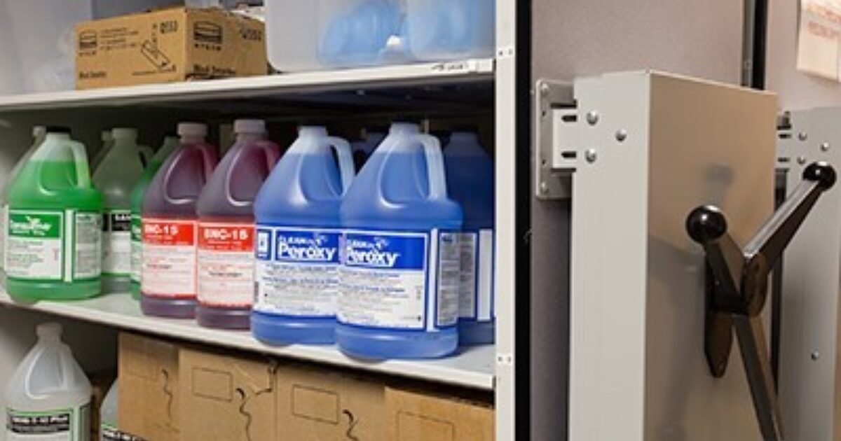 Storing COVID Supplies at a… | Spacesaver Storage Solutions